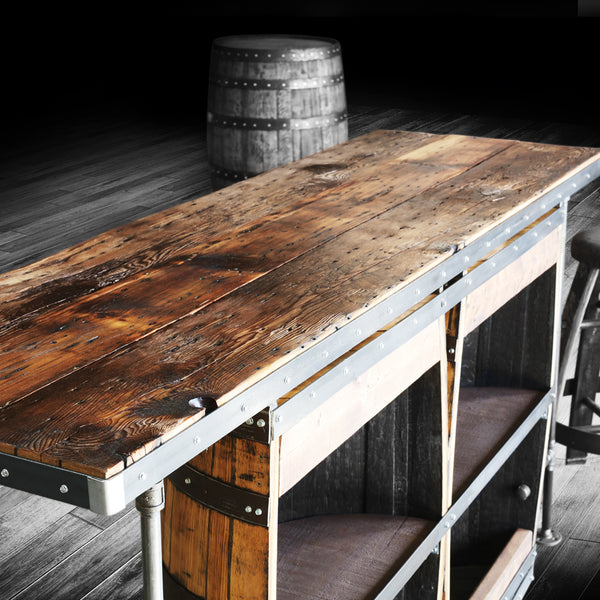 Whiskey Barrel - Vintage Double Half Barrel Bar – The Living Barrel
