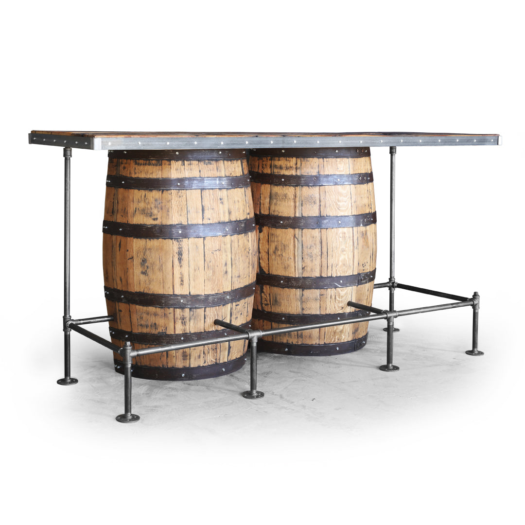 Whiskey Barrel - Vintage Double Half Barrel Bar – The Living Barrel
