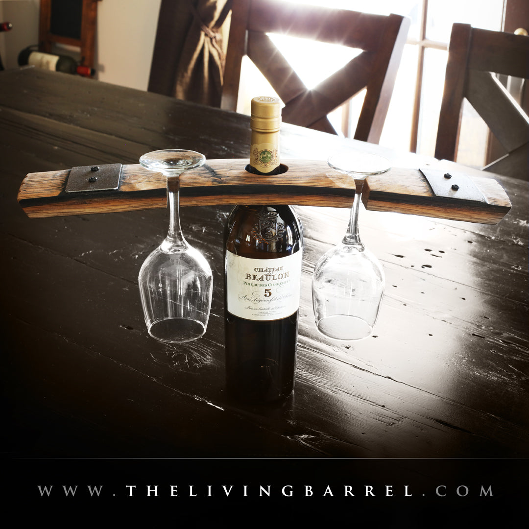 Wine Bottle Glass Barrel Holder – The Living Barrel